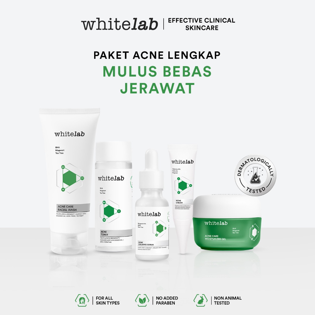 Jual Whitelab 5pcs Paket Acne Lengkap - Facial Wash, Toner, Serum ...