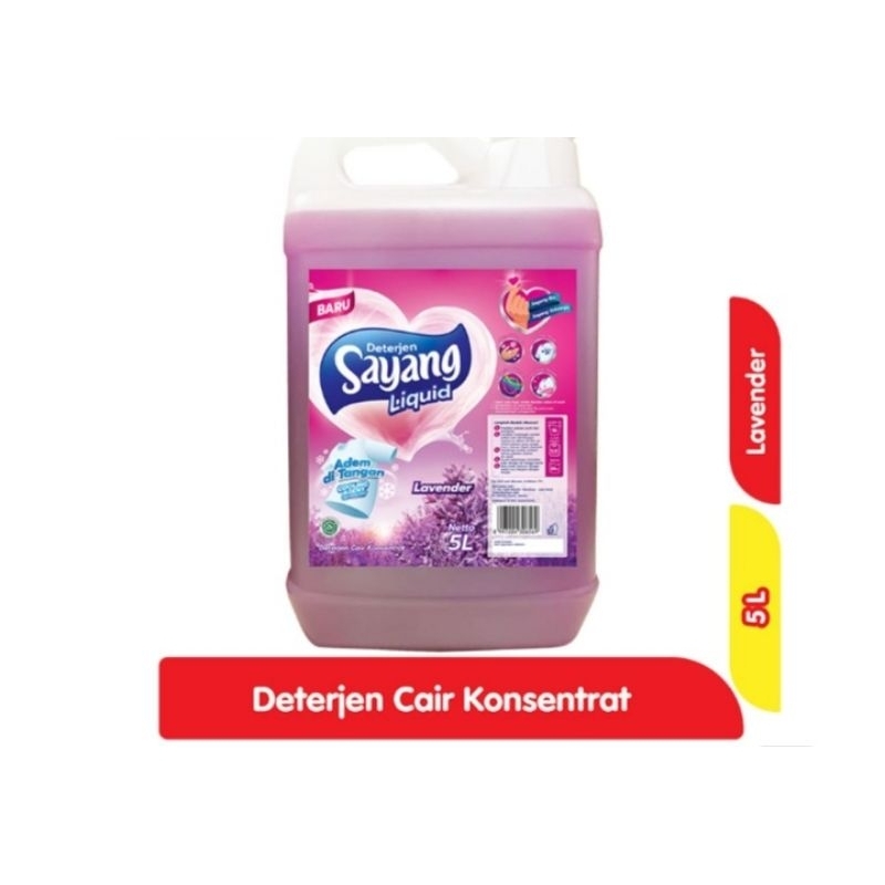 Jual SAYANG Liquid Detergent Cair Original Lavender Jerigen 5L | Shopee ...
