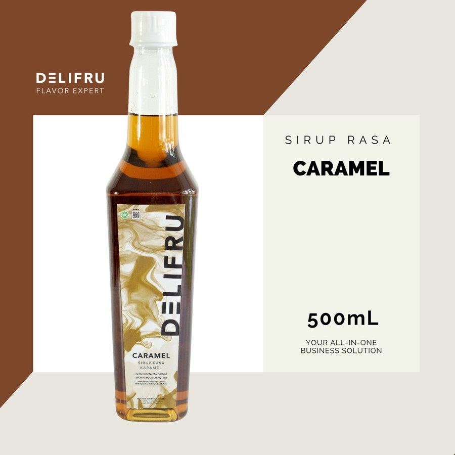 Jual Caramel Syrup Delifru 500 Ml Sirup Karamel Premium Shopee