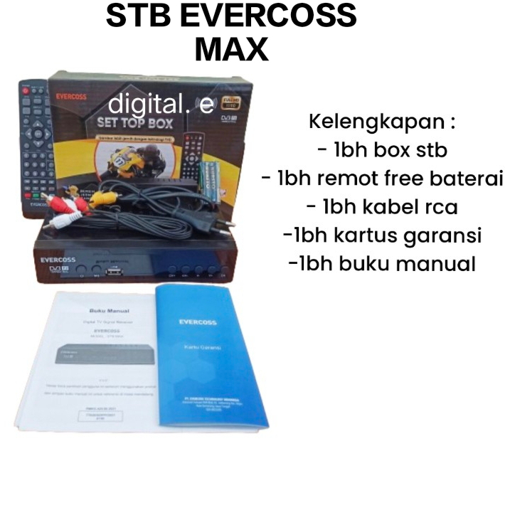 Jual SET TOP BOX EVERCROSS TV DIGITAL STB EVERCROSS MAX / set top box ...