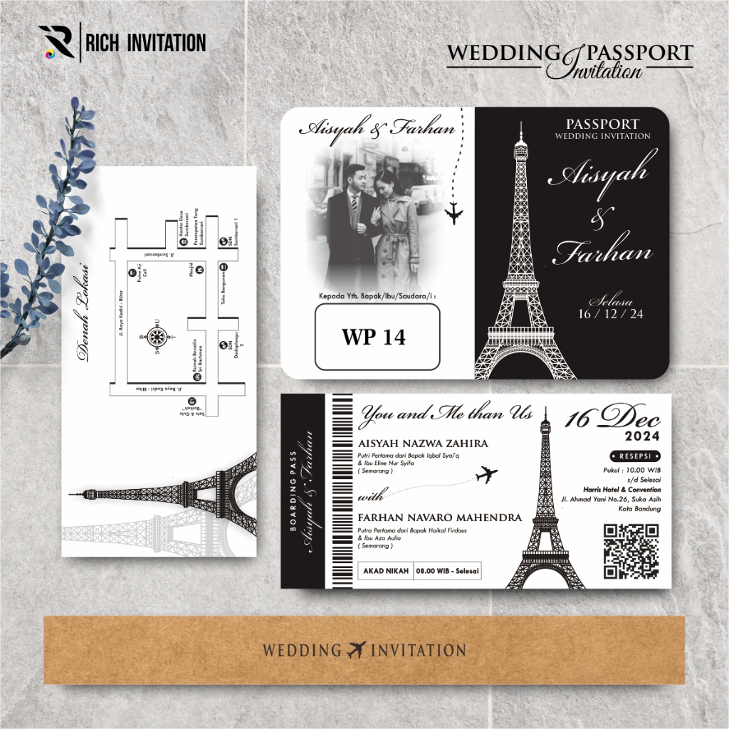 Jual UNDANGAN PERNIKAHAN AESTHETIC - UNDANGAN NIKAH WEDDING PASSPORT ...