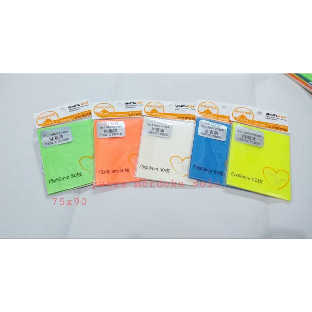 Jual Pembatas Buku, Sticky Notes Transparent, Post It, Kertas Memo ...