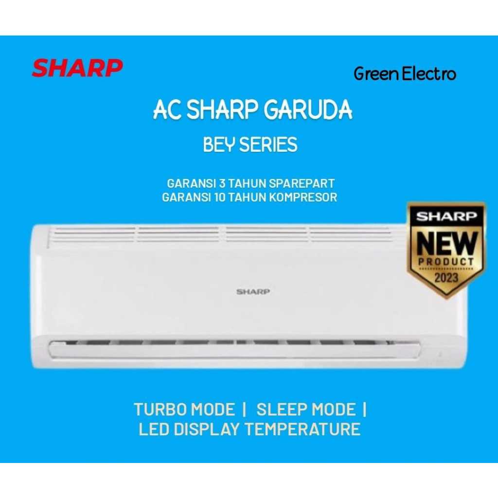 Jual AC sharp 1 pk 9BEY lokal R32 garansi resmi 10 thn kompresor ...