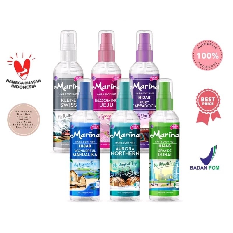Jual Marina Hair & Body Mist - Longlasting Fragrance | Shopee Indonesia