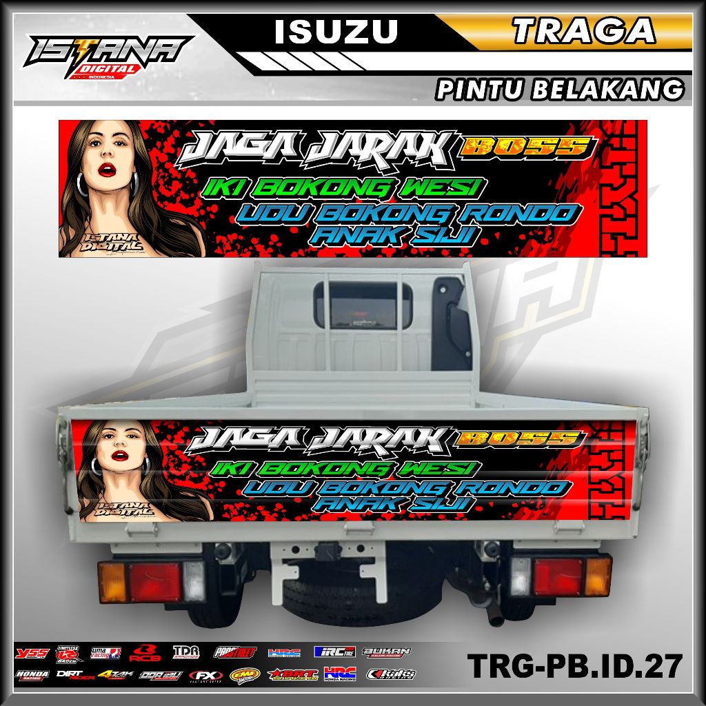 Jual Stiker Pintu Belakang Pick Up TRAGA - Sticker Variasi Pintu ...