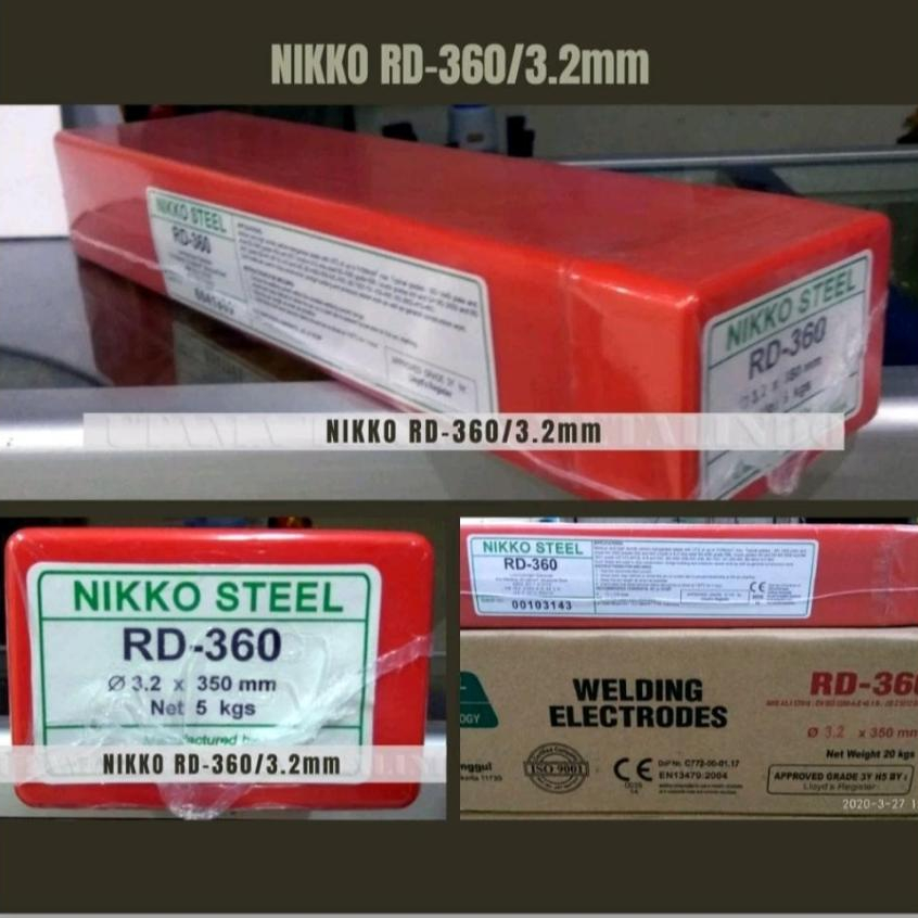 Jual Kawat las RD-360 3.2mm E7016 NIKKO STEEL 7016 RD360 3,2mm | Shopee Indonesia