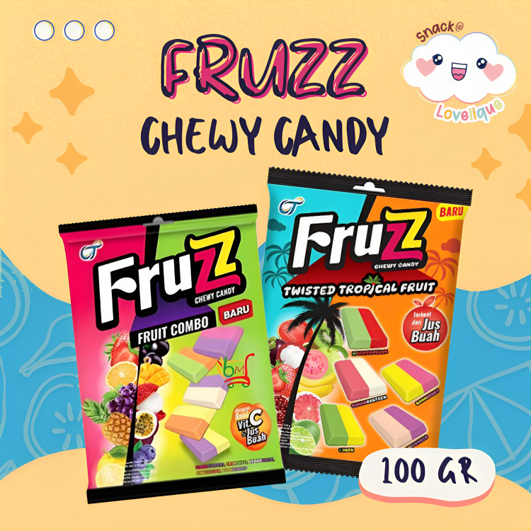 Jual Permen Fruzz Chewy Candy 100g | Shopee Indonesia