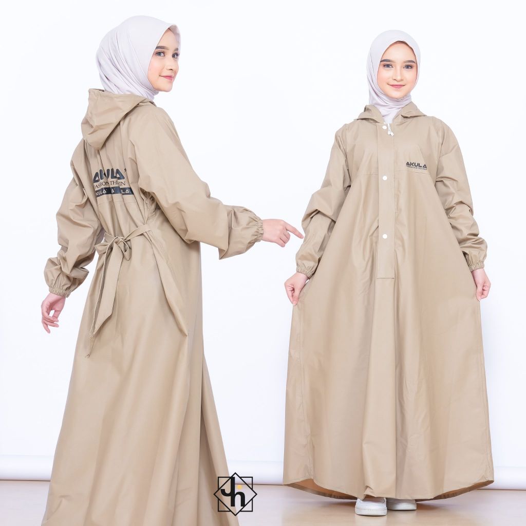Jual AKULA Jas Hujan Gamis Mantel Wanita Muslimah Dewasa Bahan Tebal ...