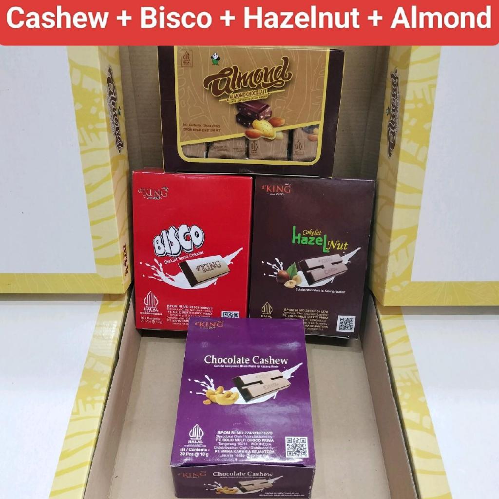 Jual Cokelat Compound Hitam Manis isi Kacang Mede Chocolate Cashew Dus ...