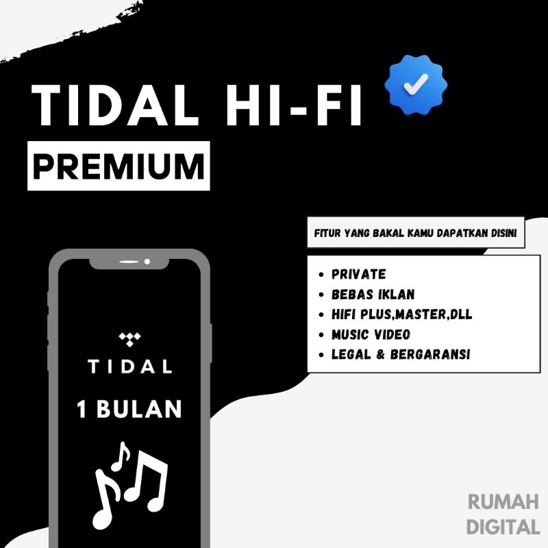 Jual TIDAL PREMIUM 1 BULAN | Shopee Indonesia