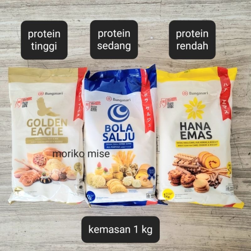 Jual BUNGASARI tepung terigu BOLA SALJU / terigu protein tinggi GOLDEN ...