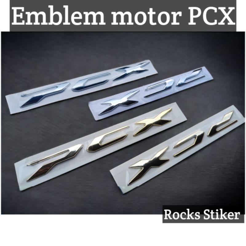 Jual Emblem 3D timbul motor honda PCX warna CHROME (silver mengkilap ...