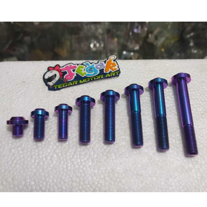 Jual Baut titanium gr5 Drat 14 atau m10 Bighead Lengkap Berbagai Ukuran ...