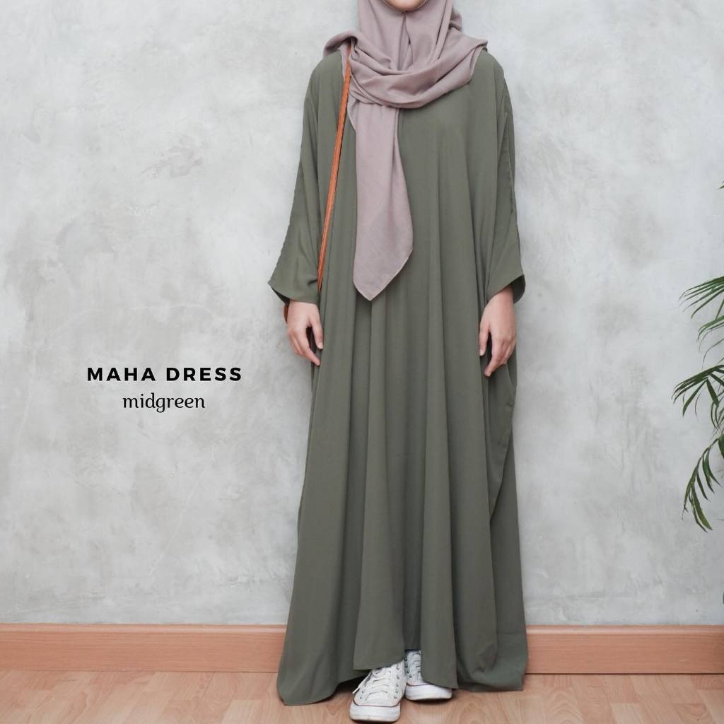 Jual Maha Dress | Abaya | Gamis Polos Jumbo | Kaftan Batwing by Zeaarabic | Shopee Indonesia