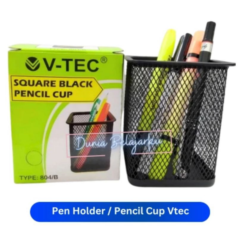 Jual Tempat Alat Tulis / Pen Holder Desk Set Square / Pencil Cup V-Tec ...