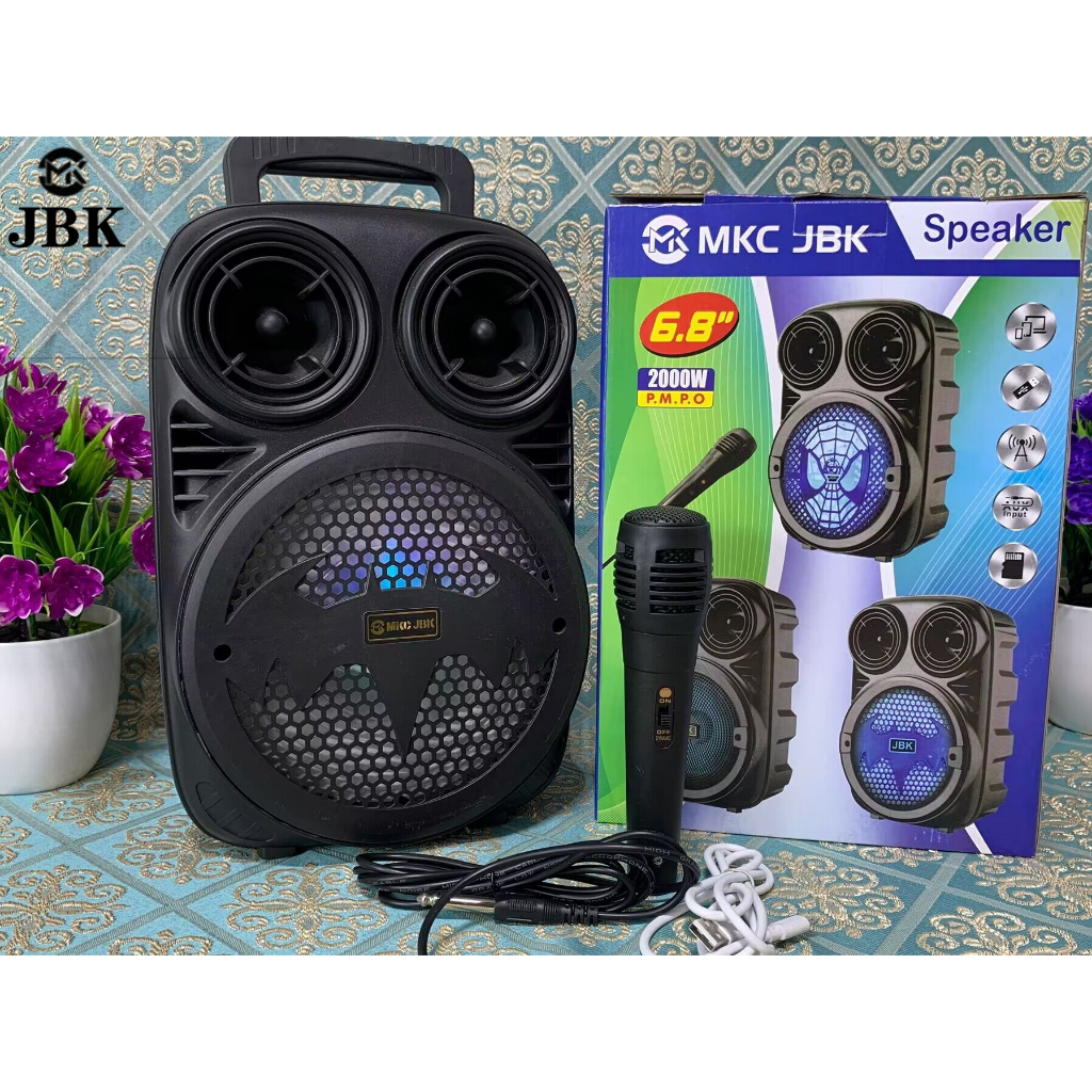 Jual Speaker Bluethooth Karaoker Motif Batman Tipe MKC JBK-5591 Gratis | Shopee Indonesia