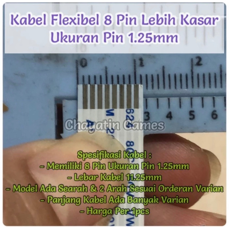 Jual KABEL FLEXIBEL 8 PIN LEBIH KASAR PANJANG & MODEL SESUAI VARIAN ...