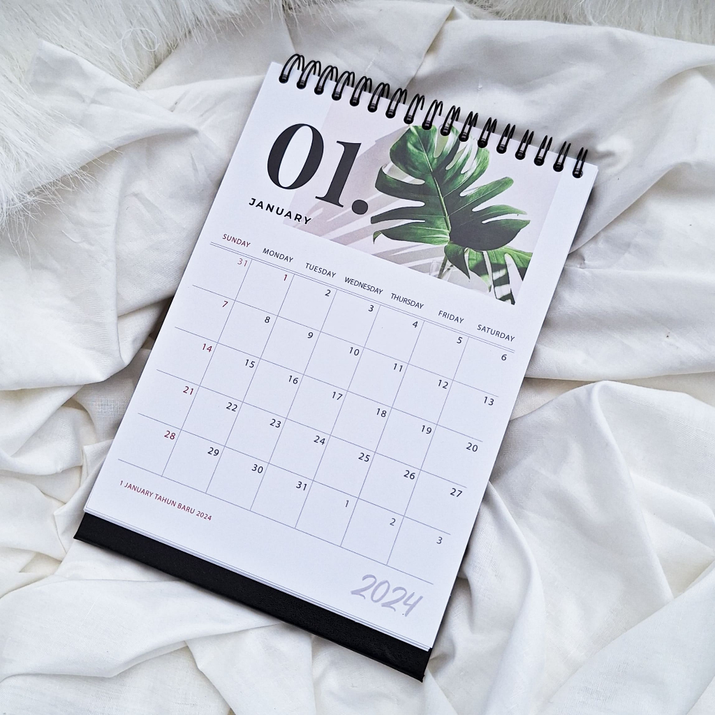 Jual Kalender Meja Minimalis 01 2024 2025 Aesthetic Premium Quality ...