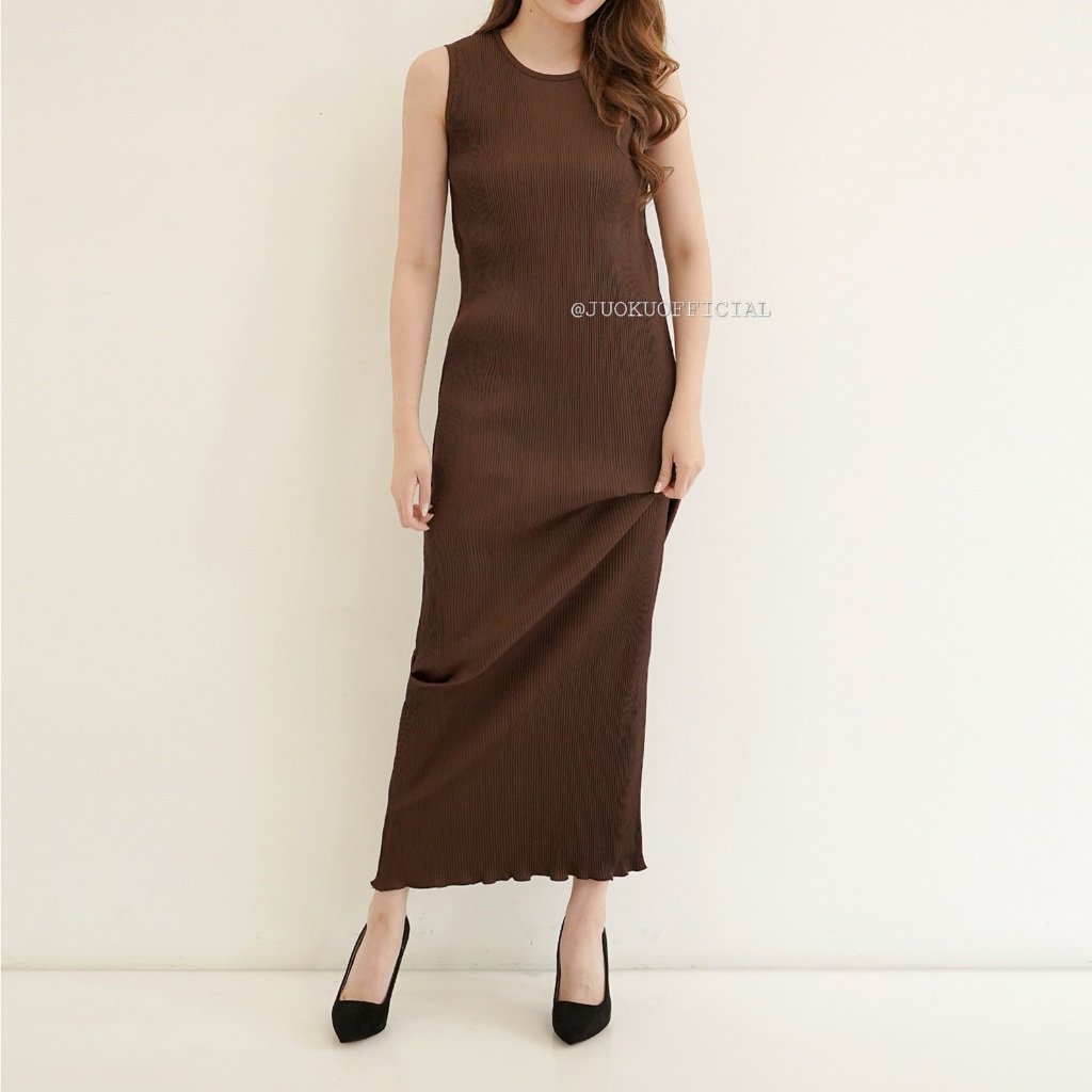 Jual Inner Dress Span Wavy Plisket Lidi / Dress Wavy / Dress Span ...