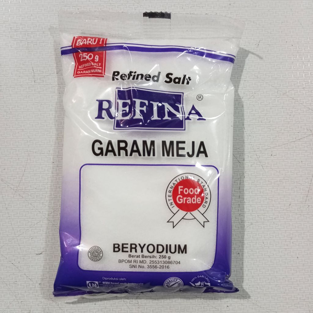 Jual Refina Garam Meja Beryodium 250 gram | Shopee Indonesia