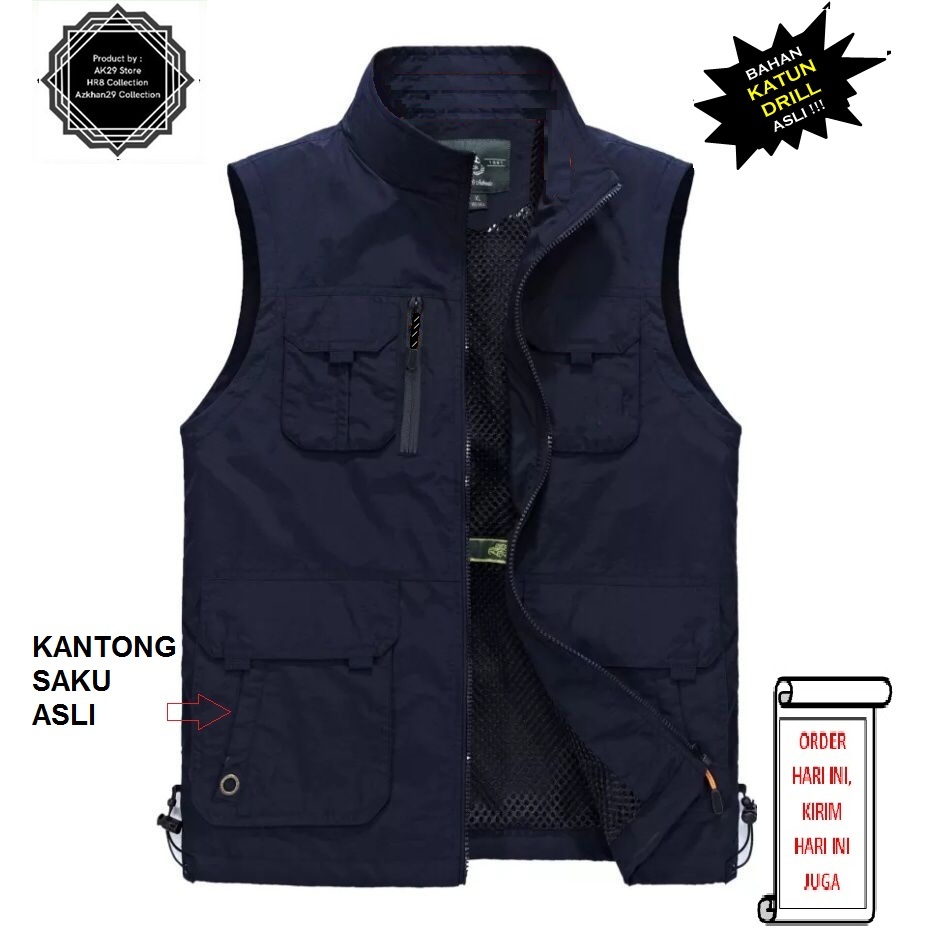 Jual Rompi Lapangan/rompi saku multifungsi/rompi keren/rompi murah ...