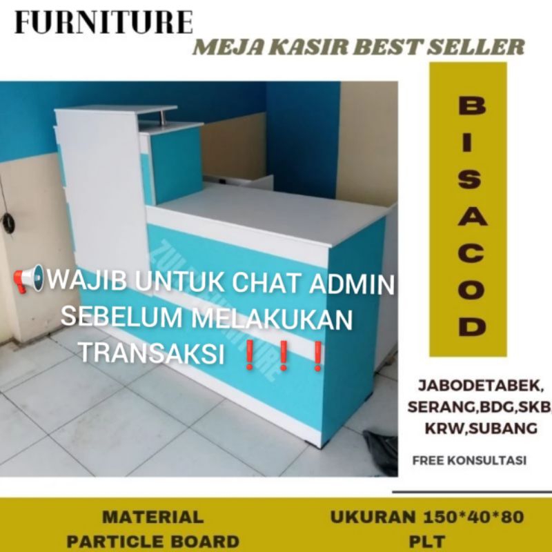 Jual MEJA KASIR LAUNDRY / MEJA RESEPSIONIS WARNA BIRU MUDA | Shopee ...