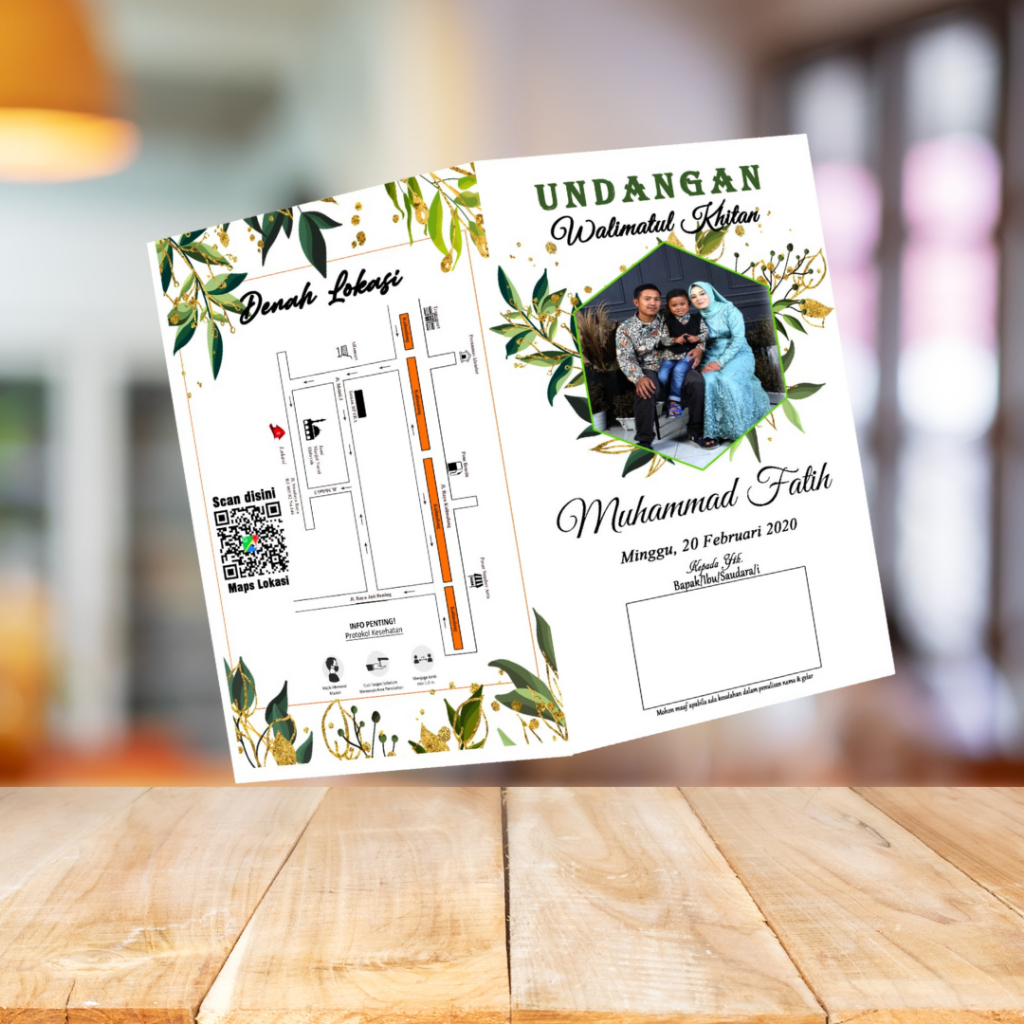 Jual Undangan Sunat khitan terbaru foto keluarga simple proses cepat ...