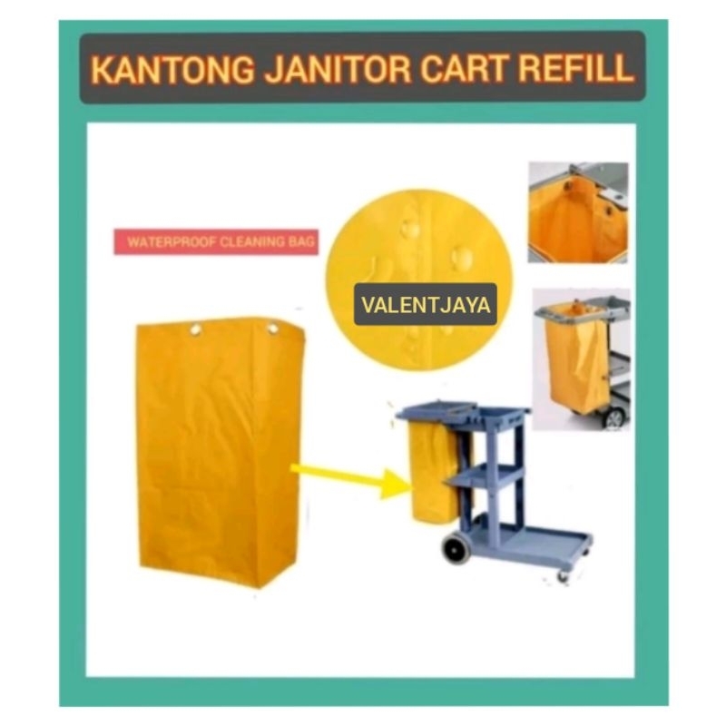 Jual kantong janitor cart trolley dorong original premium | Shopee ...