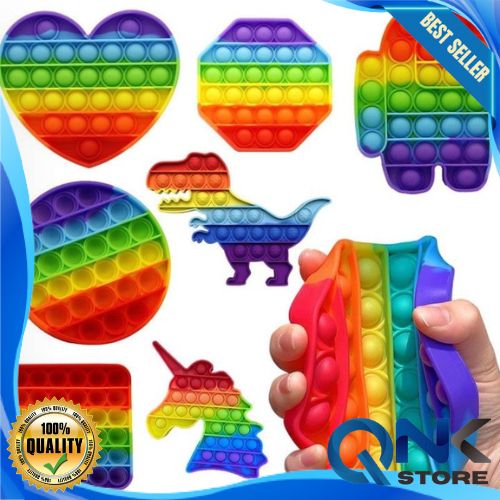 Jual POP IT MURAH Popit RAINBOW UNICORN fidget push Pop Its Fidget Toy ...