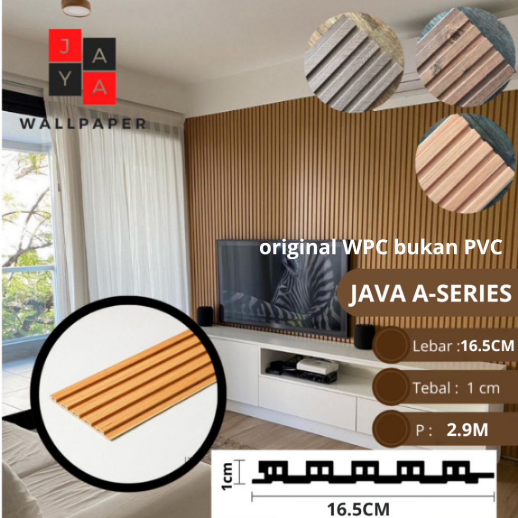 Jual WALLPANEL 3D WPC FLUTED WOOD PANEL JAVA-SERIES 2,9M | Shopee Indonesia