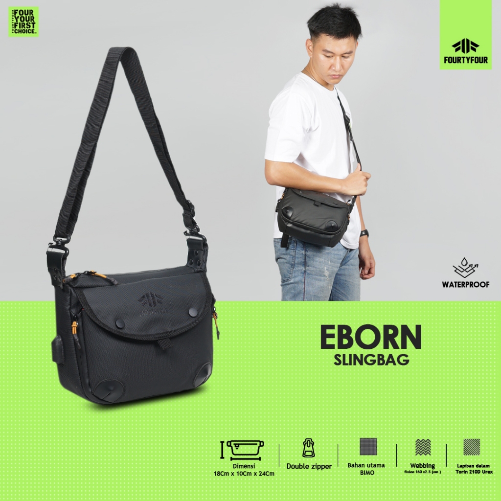 Jual FOURTYFOUR EBORN - Tas Selempang Pria - Tas Sling bag Premium ...