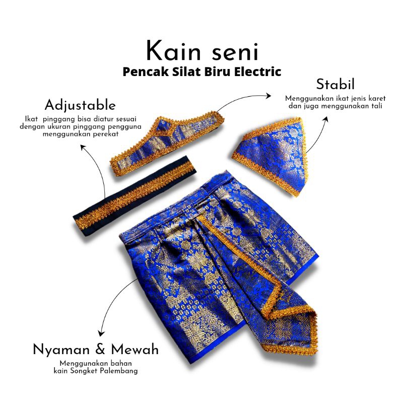 Jual Kain Sembong Silat Batik Palembang/Kain Seni Pencak Silat/Songket ...