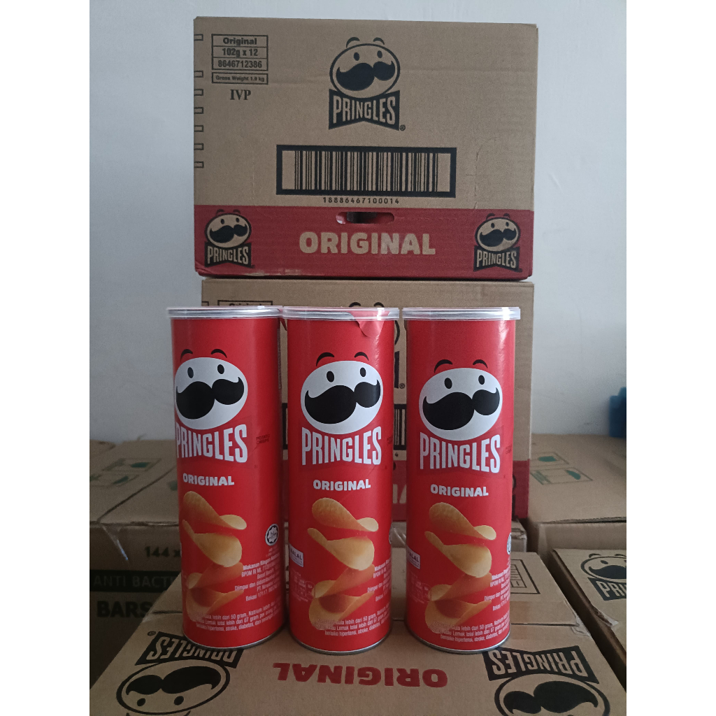 Jual Pringles Potato Crips Original 102gr | Shopee Indonesia