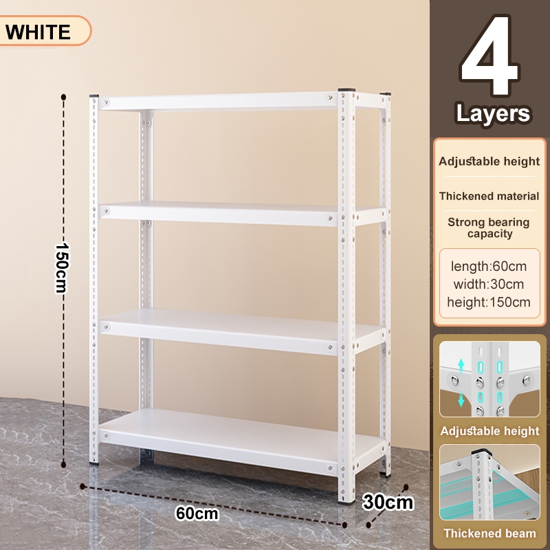 Jual 【All Iron】Omax 120x40x200CM Rak besi siku 5/6 susun Rak Gudang ...