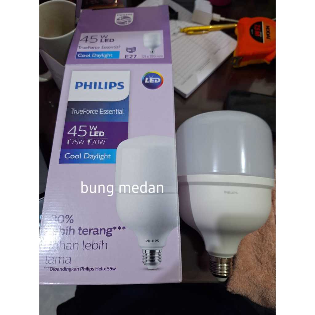 Jual Lampu LED Philips 45W 45WATT 45 WATT PUTIH TFORCE BULB TRUEFORCE ESS | Shopee Indonesia