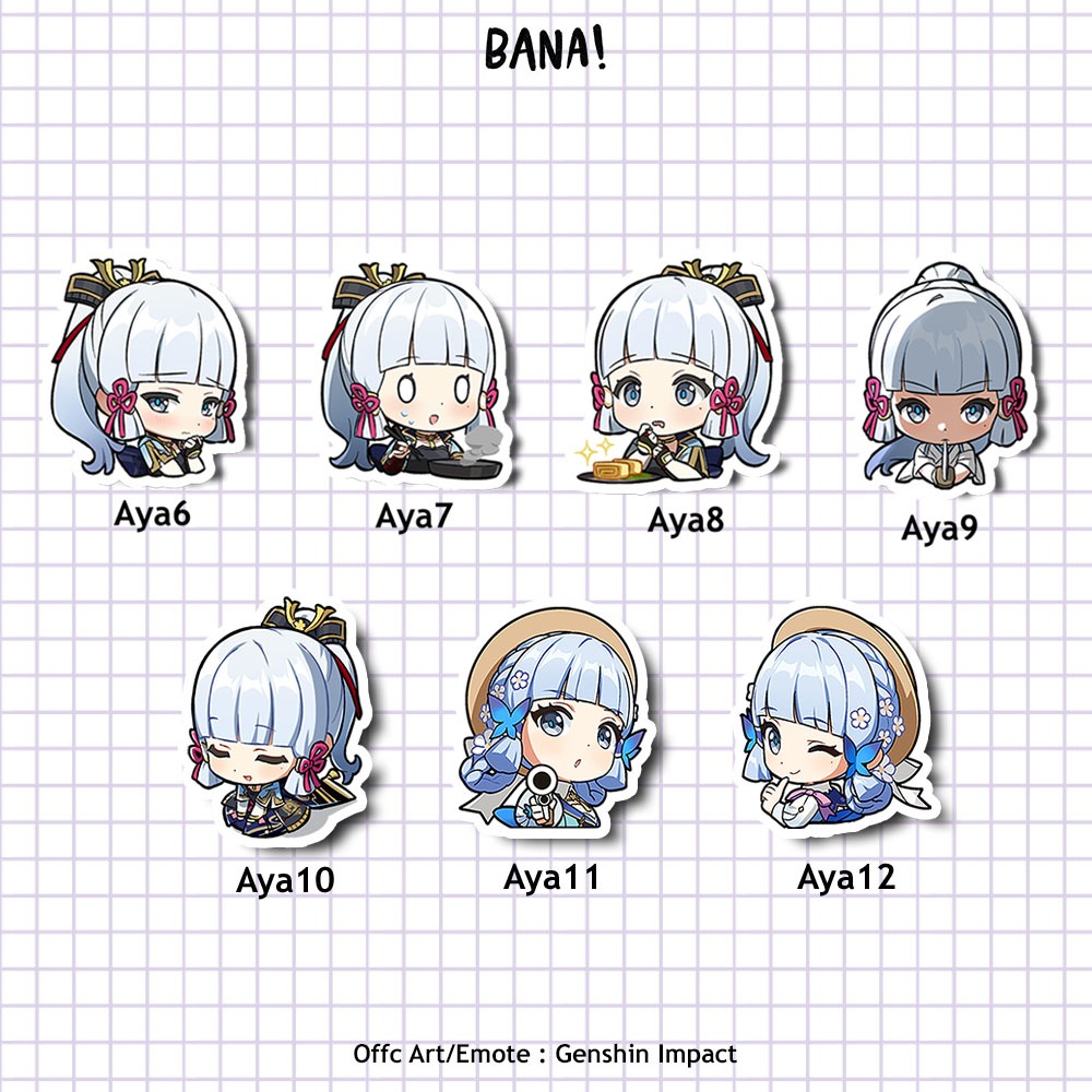 Jual Stiker Genshin Impact AYAKA Sticker Vinyl Waterproof Bijian | BANA ...