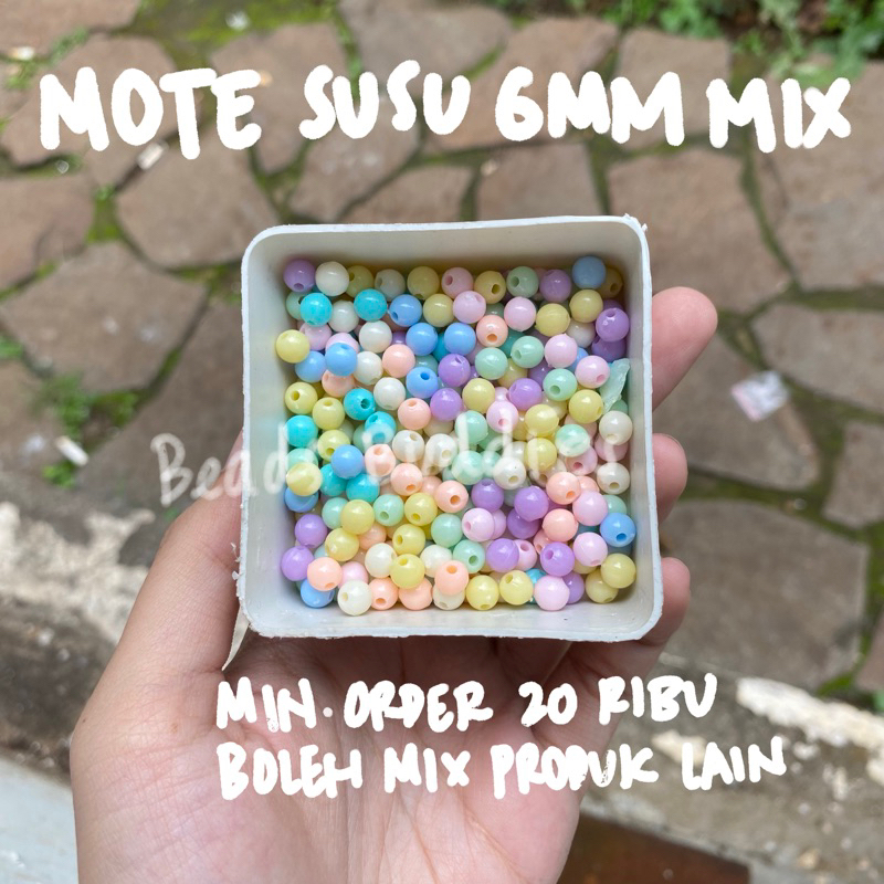 Jual Mote Susu Mix Color 6mm per 15r | Shopee Indonesia