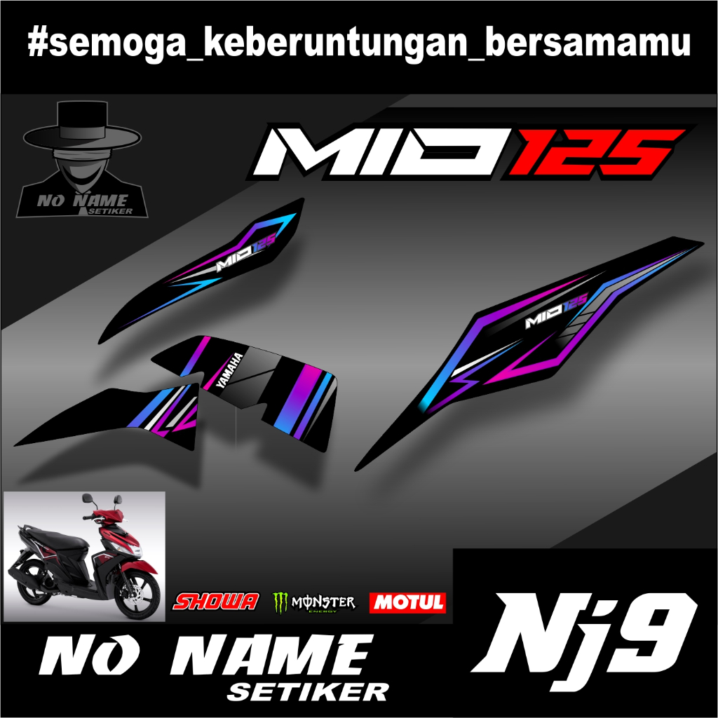 Jual Sticker Striping mio m3 (nj9) - decal Stiker setriping Variasi ...