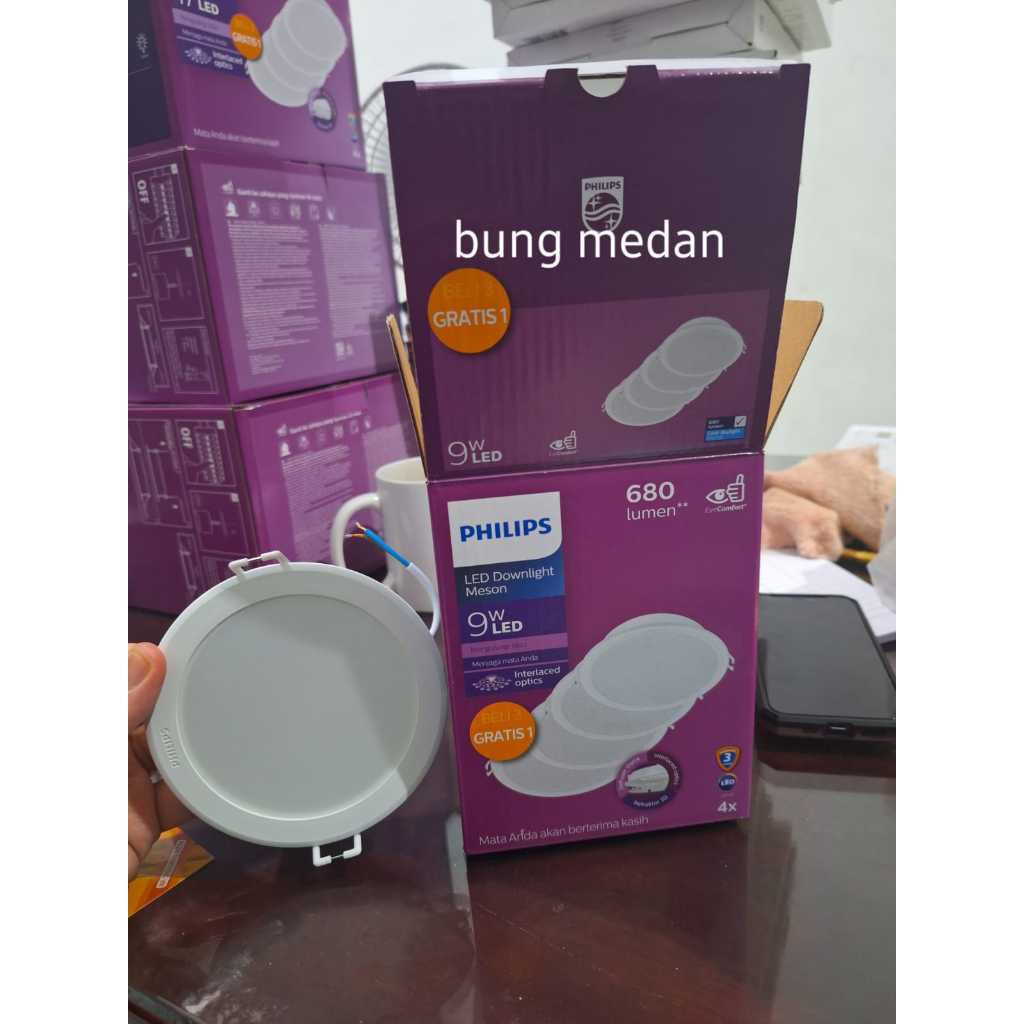 Jual Lampu Led PHILIPS Meson 9w 9 Watt PACK ISI 4 PUTIH DOWNLIGHT PANEL | Shopee Indonesia