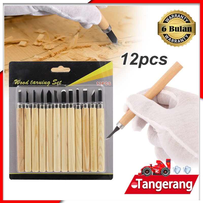 Jual 12pcs Pisau Ukir Kayu Wood Carving Tools Set / Alat Pahat Kayu ...