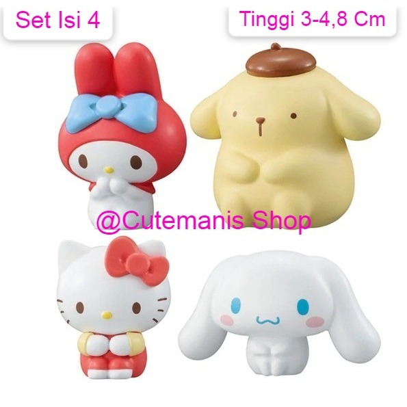 Jual Mainan Figure Bandai Characters Hello Kitty Melodi Cinnamoroll Set ...