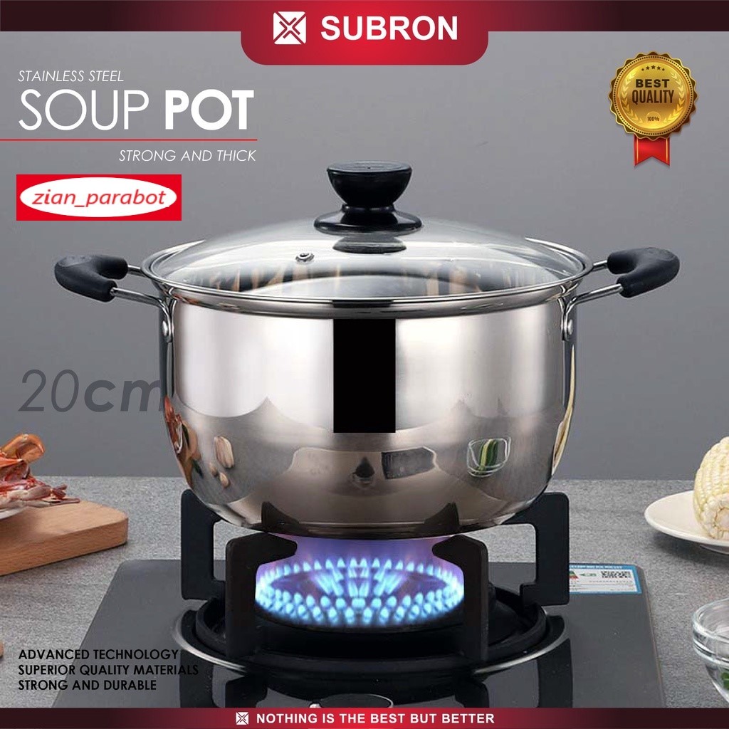 Jual Panci Sup Sop Stainless YY-S 20cm Merek SUBRON Soup Pot Panci Kuah ...