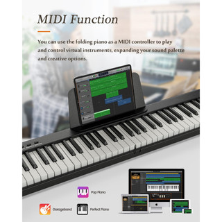 Jual Rixton Portable Digital Piano 88/61 Keys Foldable Piano Keyboard ...