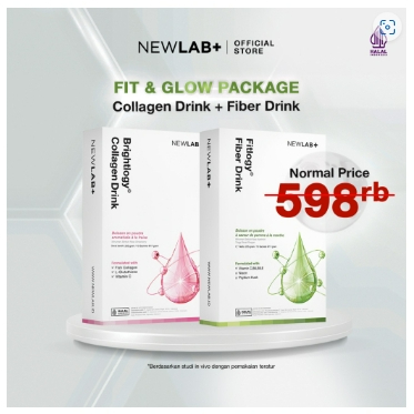 Jual NewLab Bundling Collagen Drink & Fiber Drink Apple | Minuman ...