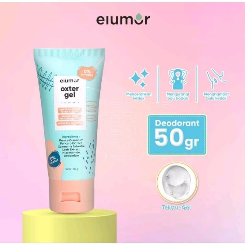 Jual ELUMOR OXTER GEL 50 gr ORIGINAL/ GEL PEMUTIH KETIAK DAN SELAKANGAN ...