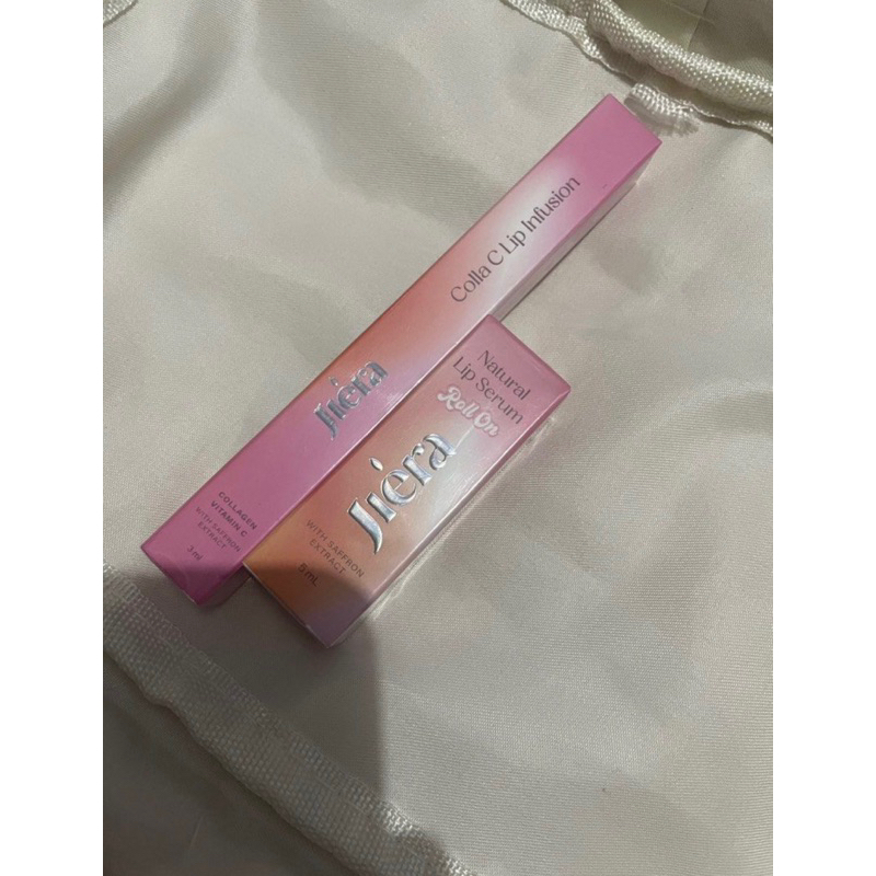 Jual Jiera Natural lip Serum 5ml Roll on + Jiera Colla C Lip Infusion ...