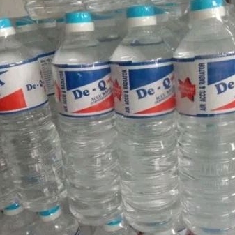 Jual Dequa Air Aki Biru 1L/Aqua Dest/Air Demin Isi Ulang Accu Biru (1L ...