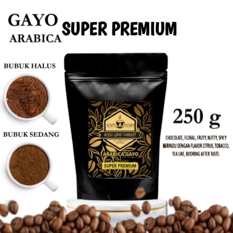 Jual KOPI GAYO ARABICA PREMIUM 250 GRAM KOPI BUBUK HALUS ACEH ASL ...
