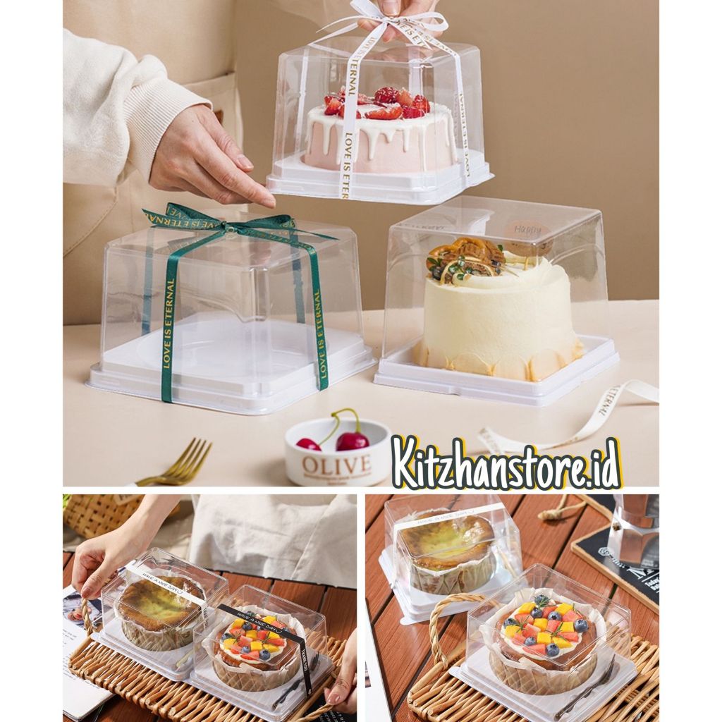 Jual 10pcs PREMIUM korean dessert box mika tray kue cake bulat mika kue ...