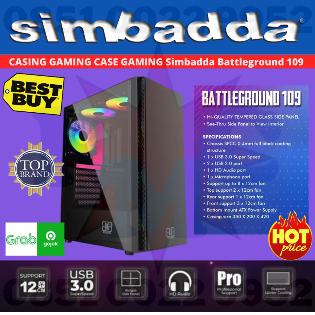 Jual Casing Gaming Case Gaming Simbadda Battleground 109 | Shopee Indonesia